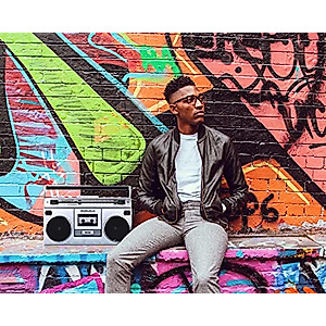 ION Audio Boombox Deluxe Stereo with Bluetooth AM/FM Radio Cassette Dual Speakers Full-Range Bass & Mic (Renewed)