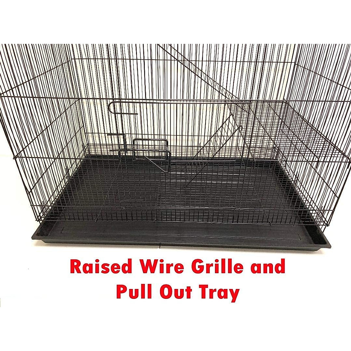 55" Extra Large 5 Levels 3/8-Inch Tight Wire Spacing Guinea Pig Sugar Glider Animal Wire Chew Free Cage with Removable Rolling Stand
