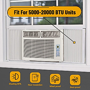 LBG Products Air Conditioner Side Panel Kit for Window AC Units, Fits Up to 17" H x 10" W,Double Layers Window AC Side Panels Kit for Window Air Conditioner Replacement Screen,2 Pack