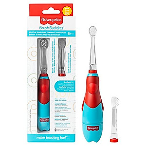 Fisher-Price My First Soniclean Baby Toothbrush, Extra Soft Bristles, First Baby Electric Toothbrush, Baby Teethers, Baby Teething Relief, Kids Toothbrushes