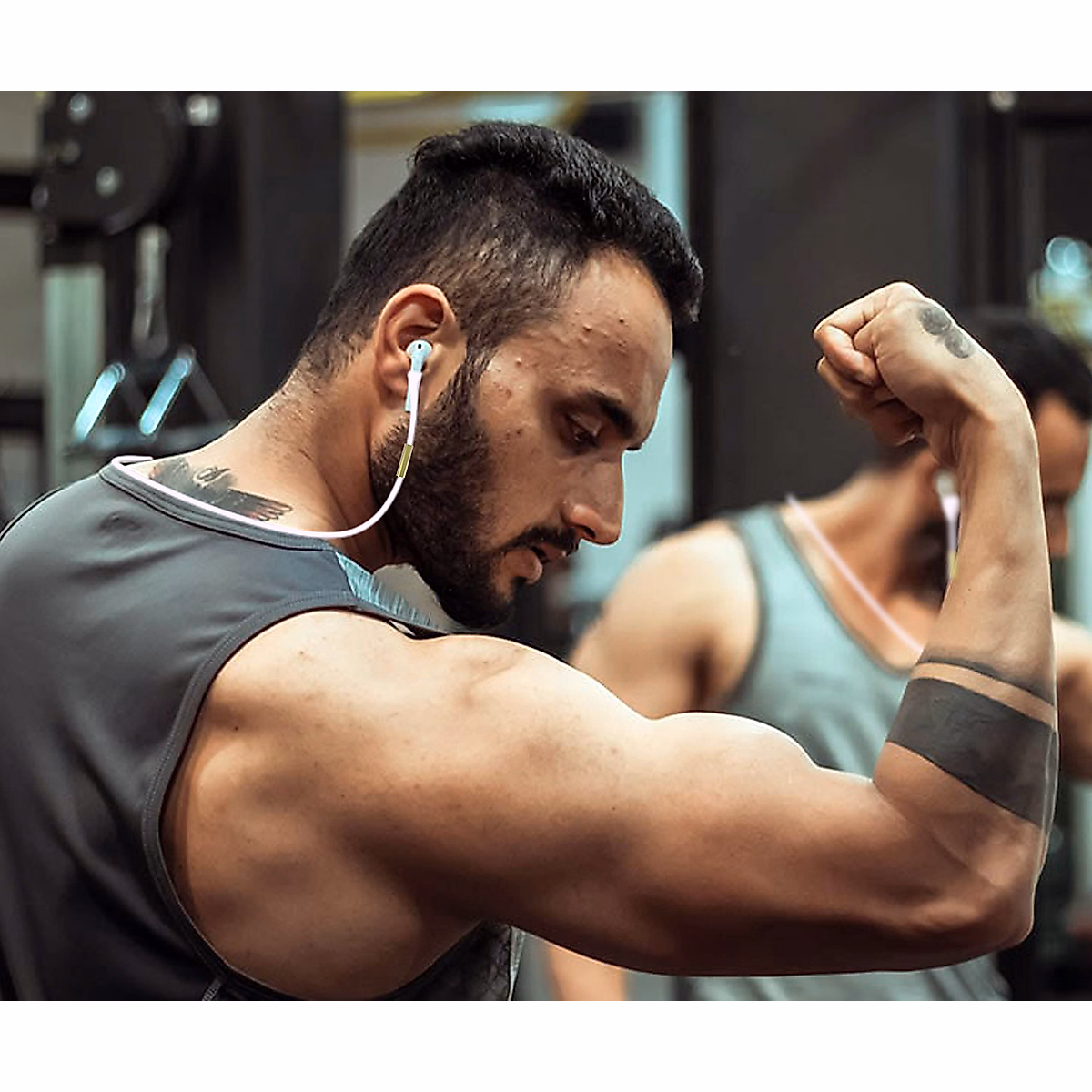 cobcobb SAFTEE Wireless Earbuds Anti-Lost Strap Magnetic Cord for Stemmed Wireless Headphone Airpods 3rd 2nd Generation Pro 2 1 TOZO Bose JBL Beats Skullcandy Samsung(White 2Pack)