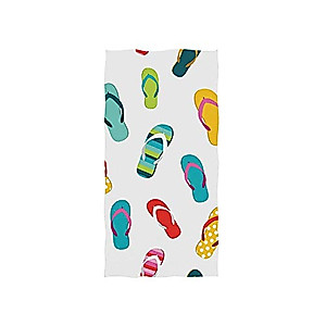 Auskid Summer Flip Flops Hand Towel Ultra Soft Bathroom Towel for Face Gym Spa