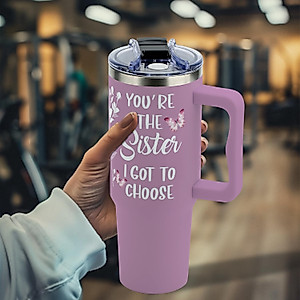 FROOBLEQUIRK Bestie 40oz Stainless Steel Tumbler – Gift for Friends, Birthday & Christmas Present for Women, Sisters & Best Friends