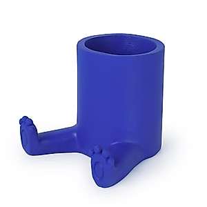 DreamsEden Pen Holder, Resin Pen Pencil Cup with Phone Stand, Desk Organizer (Blue)