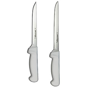 Dexter-Russell 7" and 8" Fillet Knife w/Polypropylene White Handle,Boning Knife, Flexible Fillet Knives for Meat Fish Poultry Chicken,bundle