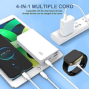 USB C Watch Charger 4 in 1 Portable Type C Charging Cable Compatible with Apple Watch iwatch Ultra Series Ultra/SE/8/7/6/5/4/3/2/1 and Compatible with iPhone,Galaxy,Pixel,Android (4ft/1.2M)
