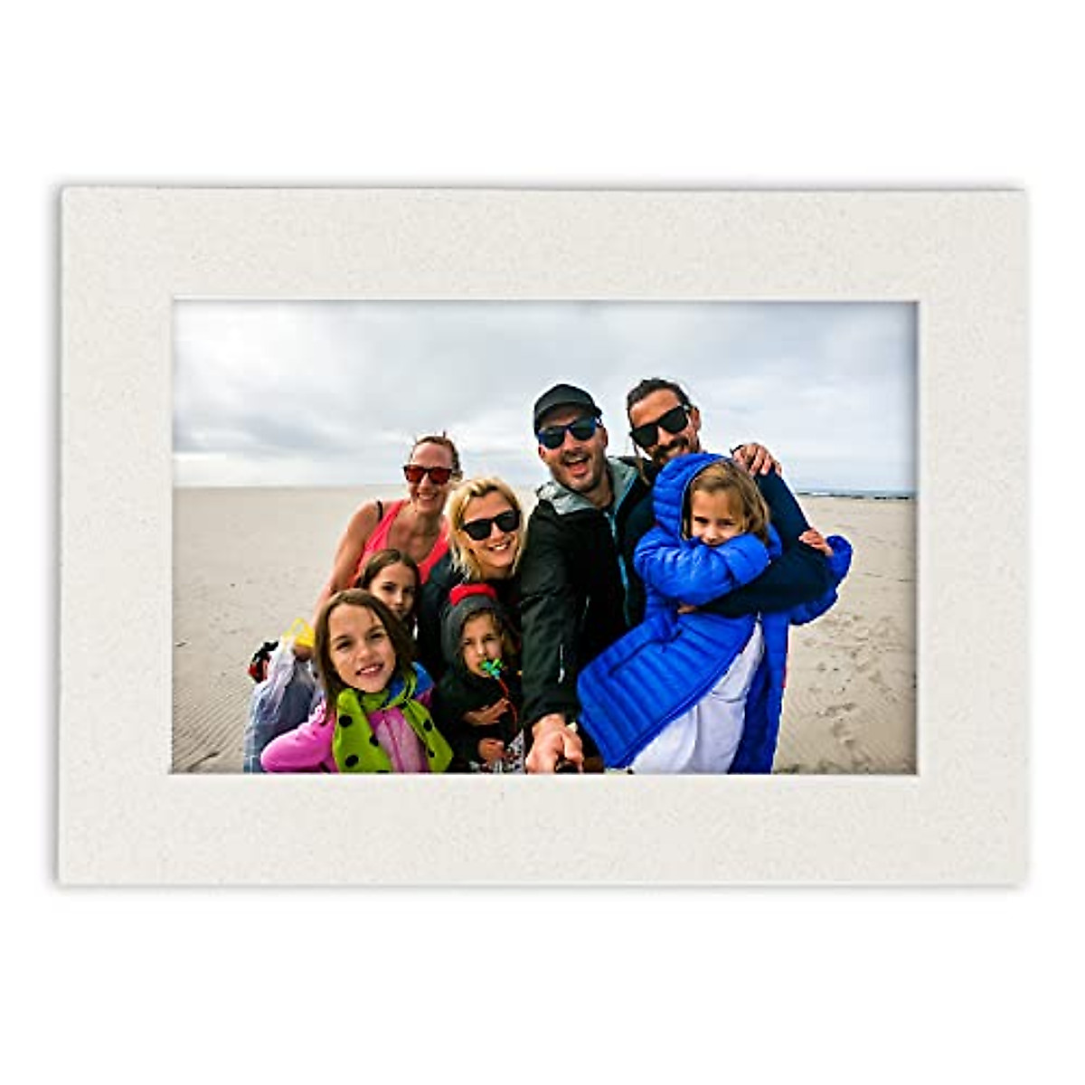 8x10 Mat Bevel Cut for 5.5x8.5 Photos - Acid Free Oyster Shell White Precut Matboard - For Pictures, Photos, Framing - 4-ply Thickness