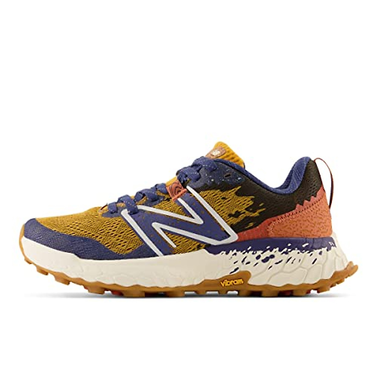 New Balance Women's Fresh Foam X Hierro V7 Trail Running Shoe, Golden Hour/Moon Shadow/Red Clay, 9 Wide