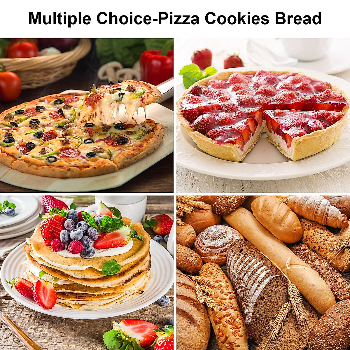 13.2" Square Pizza Stone Replacement for Ooni Koda, Karu & Fyra 12, Ooni 3 Pizza Oven, Big Horn Oven, Cordierite Baking Pizza Stone for Ooni Pizza Stone Accessories, Most Grill & Oven,for Bread &Pizza