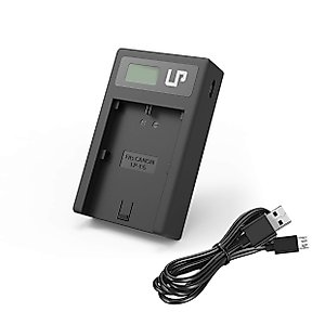 LP-E6 LP E6N Battery Charger, LP Charger Compatible with Canon EOS 90D, 80D, 70D, 60D, 60DA, 7D Mark II, 7D, 6D Mark II, 6D, 5D Mark IV, 5D Mark III, 5D Mark II, 5DS, 5DS R, R5, R6 DSLR Cameras & More