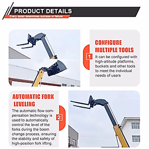 Good Price 3.5Ton 4Ton Forklift with Telescopic Boom/Arm 1.2Ton Telescopic Handler