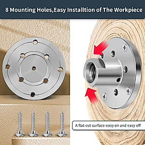 SENDUO Woodworking 4" Lathe Faceplate with Screwchuck,for 1" x 8TPISpindle