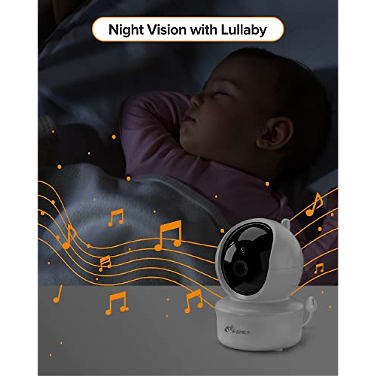 Baby Monitor – 5” Large Display Video Baby Monitor with Remote Pan-Tilt-Zoom |Infrared Night Vision, Temperature Display, Lullaby, Two Way Audio |960ft Range Baby Monitor with Camera and Audio