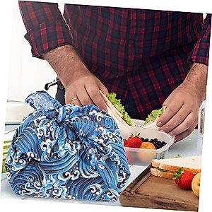 NOLITOY 2pcs Japanese Wrapping Cloth Decoraciones Para Uñas Outdoor Decor The Tote Bag Storage Cloth for Flour Lunch Handbag Bento Drawstring Bag Japanese Style Packing Cloth Meal Cloth