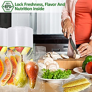 Vacuum Sealer Bags Roll 2 Pcs 11" x 150' Rolls (Total 300 feet) Vac Seal Bags for Food Saver Storage, Meal Saver Freezer Vacuum Sealer Bags, Sous Vide Bags Vacuum Sealer, Non-BPA Vacuum Sealer Bags