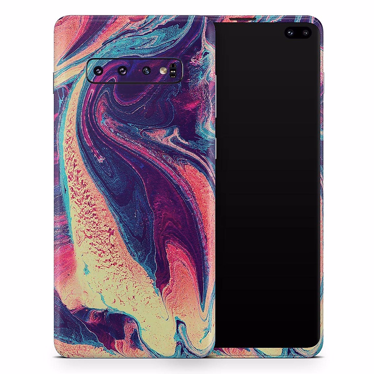 DesignSkinz Liquid Abstract Paint Remix V15 Protective Vinyl Decal Wrap Skin Cover Compatible with The Samsung Galaxy S20 (Screen Trim & Back Glass Skin)