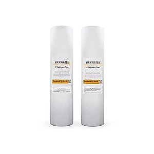 2 Pack of 10 Micron 10" x 2.5" Inch Polypropylene Sediment Filters compatible with 10" Standard RO Reverse Osmosis and WH Whole House Systems