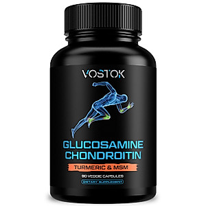 Glucosamine Chondroitin with Turmeric MSM Boswellia - Natural Joint Supplement for Men and Women - Supports Healthy Joint Structure, Function & Comfort - Non-GMO and Gluten Free - 90 Capsules