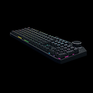Rosewill Mechanical Gaming Keyboard, 15 RGB Backlit Modes, 2-Port USB Passthrough, Media Keys and Multifunctional Volume Dial, Magnetic Wrist Rest, Tactile Brown Switches - NEON K90 RGB BR, Black