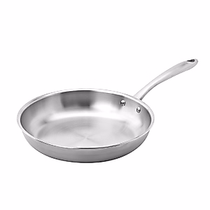 CHEF TOPF 5-ply Stainless Steel Frying Pan 11inch, Full 5-Ply Clad Construction Professional Grade Pan, Brushed Finish, Induction Cooking Pan, Oven Safe, Dishwasher Safe