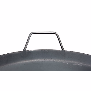 Comal Para Tortillas Grandes Redondo Para Estufas for Tortillas y Quesadilla Carbon Steel Heavy Duty Metal Handle (15.5 Inch)