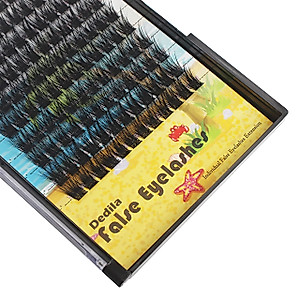 Dedila120Pcs 8-20mm Available Handmade D Curl Wide Stem Individual False Eyelashes Cluster Eyelash Extensions Dramatic Look Volume Eye Lashes Set Home DIY Lashes (14mm)