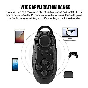 fosa Mini Wireless Bluetooth Game Controller Joystick, Portable Remote Gamepad Selfie Timer Camera Shutter Wireless Bluetooth Mouse for Mobile Phones, Tablets, Computers, TV