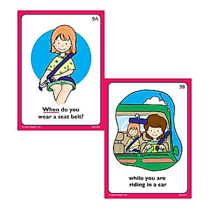 Super Duper Publications | Ask and Answer When Questions Fun Deck | Communication and Language Processing Skills Flash Cards | Educational Learning Materials for Children