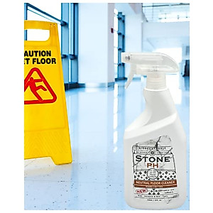 STONE PH Neutral Floor Cleaner Kitchen & Home Cleaning Surfaces: Safe, Orange, Spray, Marble, Granite, Quartz, Travertine, Non Abrasive & Non Toxic, Biodegradable, Lavender, (25 fl. Oz)