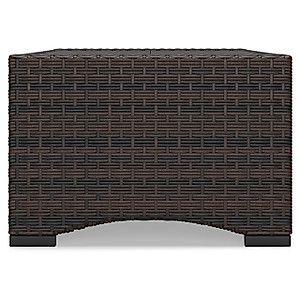 Signature Design by Ashley Windglow Outdoor Coffee Table, 44" W x 25" D x 17" H, Dark Brown