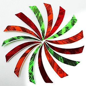 HANDBAIGE 36pcs 4-Inch Shield Cut Natural Feathers Arrow Real Fletchings Archery Right Wing Vanes Arrow Turkey Fletches for Hunting and Shooting (Orange)