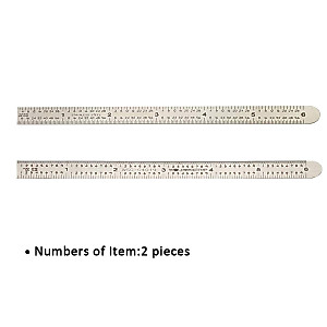 WeldingStop 5R Scale 6 Inch Machinist Ruler 10th 100th 32th 64th Flex Rule Flexible Stainless Ruler