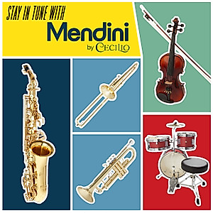 Mendini By Cecilio Eb Alto Saxophone - Case, Tuner, Mouthpiece, 10 Reeds, Pocketbook- Black & Gold E Flat Musical Instruments