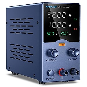 DC Power Supply Variable, Bench Power Supply with Precision Encoder Knob, USB Output Current Display, Adjustable Lab Power Supply with 4-Digits Display & Multi-Layer Circuit Protection (30V 10A)