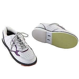 LIPPAN Bowling Shoes for Womens Lawn Bowling Sneakers Breathable Non-Slip Comfort,White,7