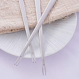 YISSSN Seafood Forks Picks for Lobster Crab Nut 18/10 Stainless Steel Seafood Tools 9.25-inch (4-Piece)