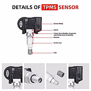 SEINECA 56029527AA 433MHz Tire Pressure Monitoring System (TPMS) Sensor Compatible with Dodge Charger Journey Grand Caravan Magnum Routan Chrysler 300 Sebring Town & Country