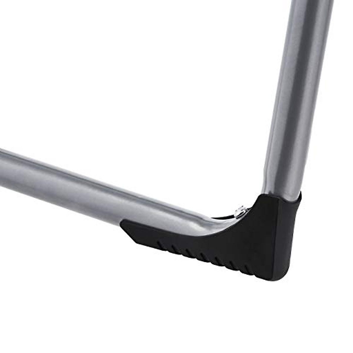 Amazon Basics Folding Step Stool - 2-Step, Steel, 200-Pound Capacity, Grey and Black