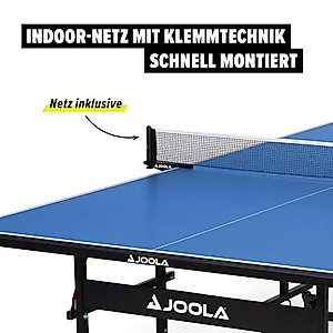 JOOLA Inside 15 - Professional MDF Indoor Table Tennis Table with Quick Clamp Ping Pong Net and Post Set - 10 Minute Easy Assembly - Ping Pong Table with Single Player Playback Mode
