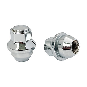 Eisen 12x1.5 One-Piece Chrome OEM Style Lug Nuts Compatible for Stock Steel Wheels/w Hubcaps Ford Focus Fusion Escape