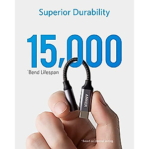 Anker USB C to 3.5mm Audio Adapter, Male to Female Nylon Cable for Samsung S20/S20+/S20 Ultra, Pixel 4/+ 4XL, and More Type C Devices