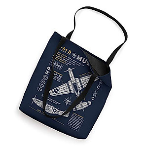 P-51 Mustang | North American Aviation Vintage Fighter Plane Tote Bag