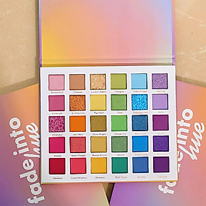 30 Colors Glitter Glittery Shimmery Magic Eyeshadow Makeup Palette Pallet, Glitter Shimmer Matte Colors Blue Green Red Purple Yellow Sparkle Glitter Gel Glue Makeup Eyeshadow Palettes Pallet (30 Colors)