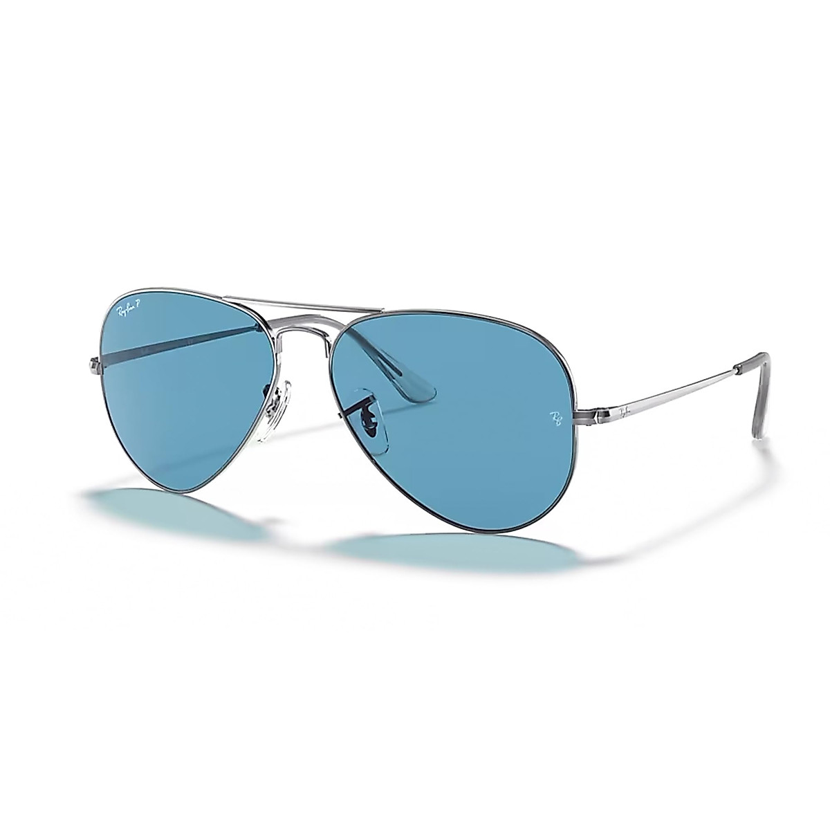 Ray-Ban Aviator Metal II RB3689 004/S2 62MM Gunmetal/Blue Polarized Aviator Sunglasses for Men for Women + BUNDLE With Designer iWear Eyewear Kit