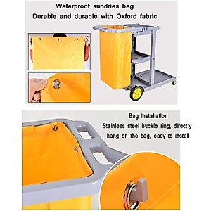 generic Serving Trolley Storage Trolley for Hotel Cleaning Tool Car Hospital Service Cart Linen Truck (Blue)