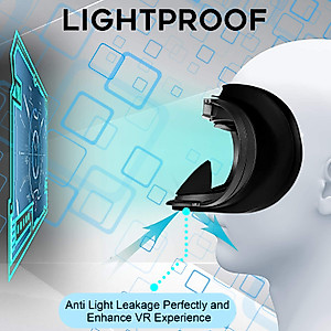 (1 Set) Seltureone Anti-Blue Light Lens Frame Compatible for Quest 2, Eyes Protective Glasses Accessories Set for Quest 2, with VR Lens Dust Proof Cover and Silicone Face Cover, Black