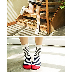 Cute Socks Womens Dog Cat Novelty Animal Socks for girl Cartoon Cotton Casual Crew Funny Socks 5 Pairs, E Cat style 1