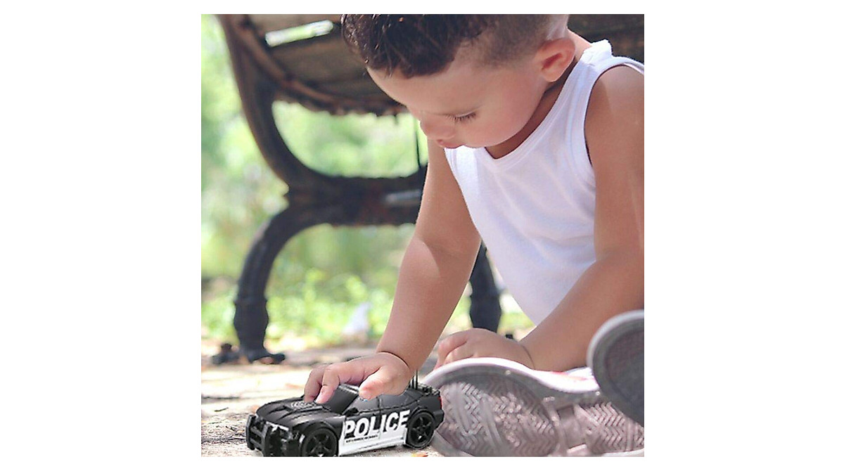 IYEAM Police Car Toy with Lights & Siren for Kids - Fun Rescue Vehicle