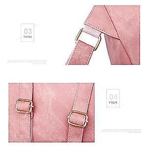 nice--buy Tassel Backpack PU Leather Shoulder Bag Women Fashion Backpack Casual Daypack Travel Lady Bag Crossbody Satchel Shoulder (Khaki)