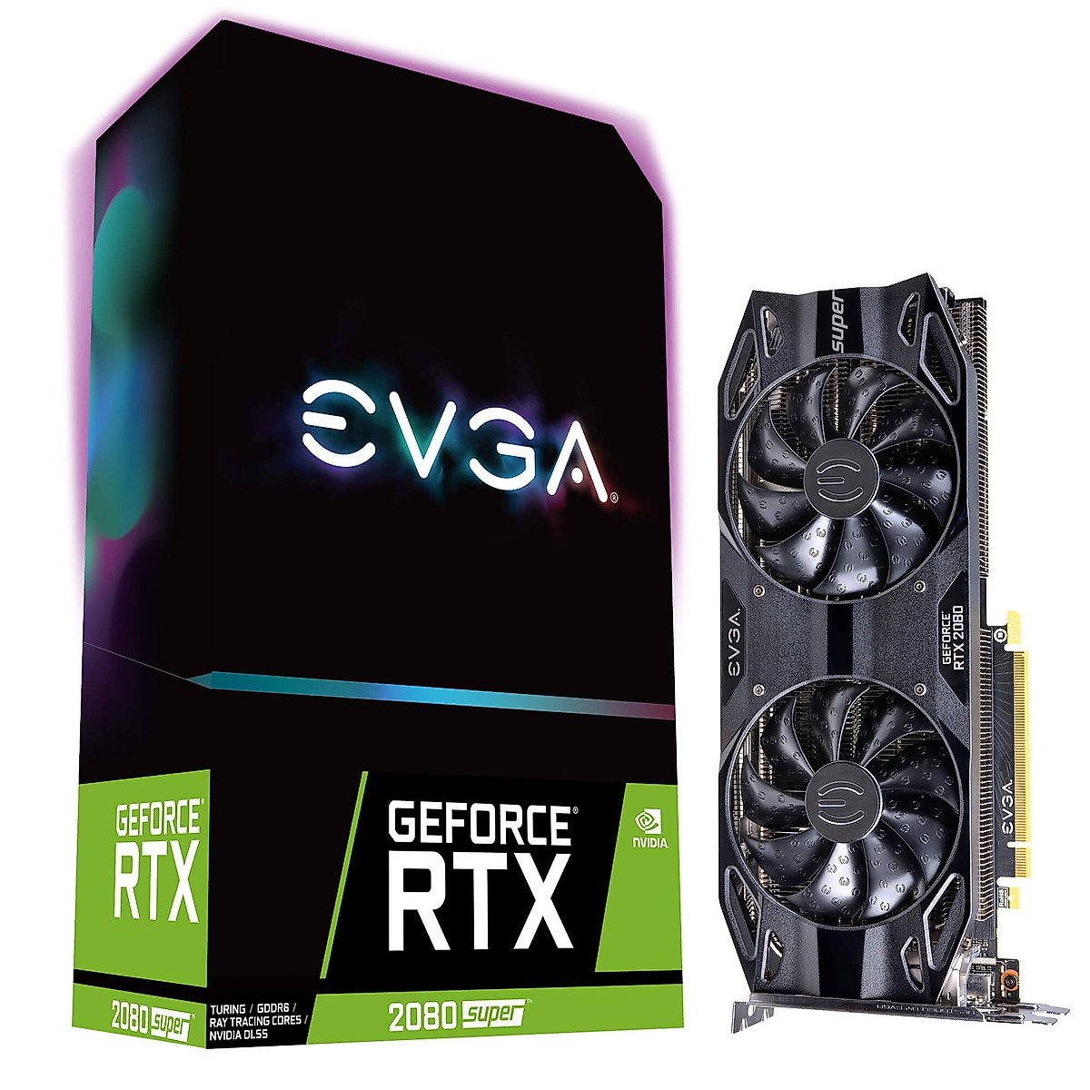 EVGA 08G-P4-3081-KR, GeForce RTX 2080 Super Black Gaming, 8GB GDDR6 (Renewed)